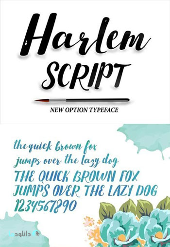 دانلود مجموعه فونت انگلیسی Harlem Script Font