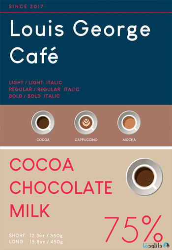 دانلود مجموعه فونت انگلیسی Louis George Cafe Font