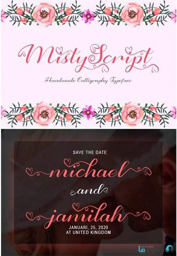 دانلود فونت انگلیسی Misty Font