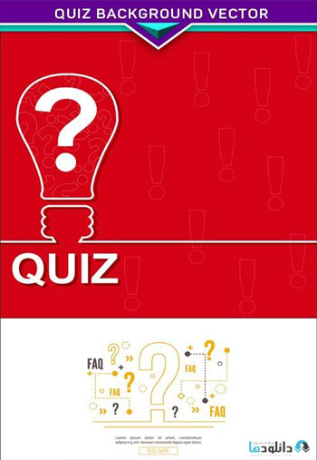 دانلود مجموعه وکتور Quiz background vector