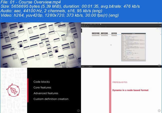دانلود فیلم آموزش Code Blocks DesignScript and Custom Functions in Dynamo